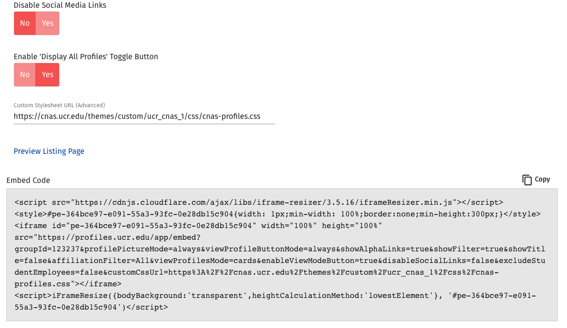 UCR Profiles | CNAS Theme Documentation